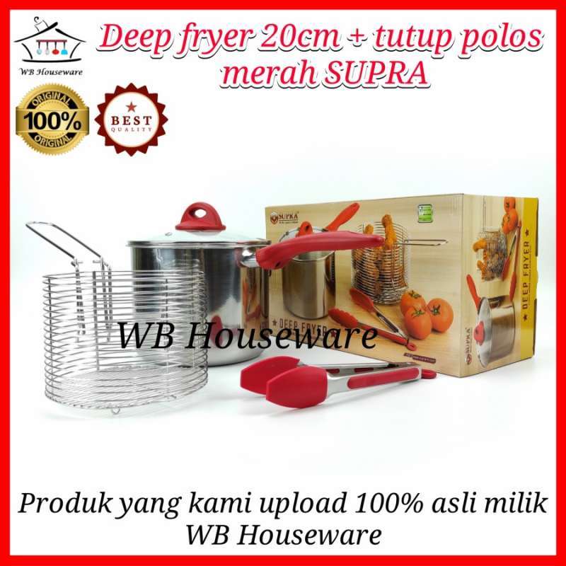 Jual panci penggorengan dalam 20cm - deep fryer stainless + capitan ...