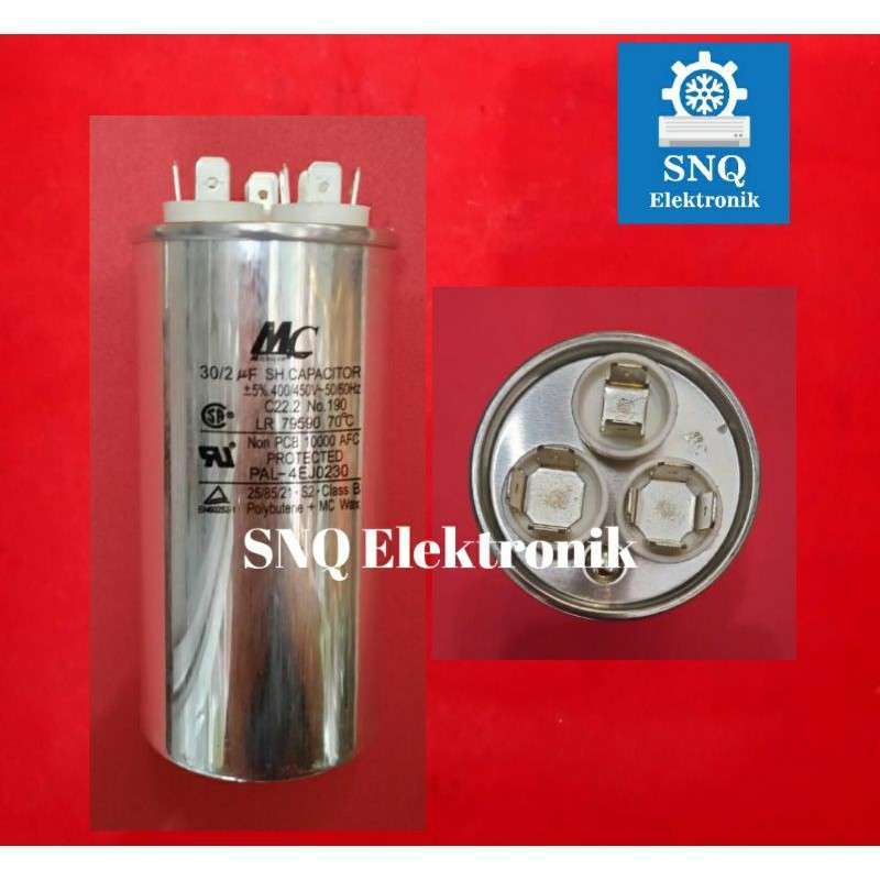 Jual Kapasitor AC MC 30+2 uf untuk AC LG, Panasonic, Daikin, dll dengan ...