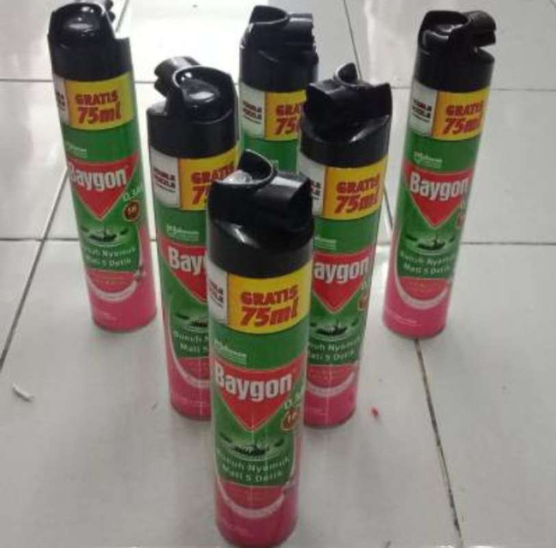 Jual Baygon Aerosol Flower Garden 600ml+75ml Pink Obat Nyamuk Semprot ...