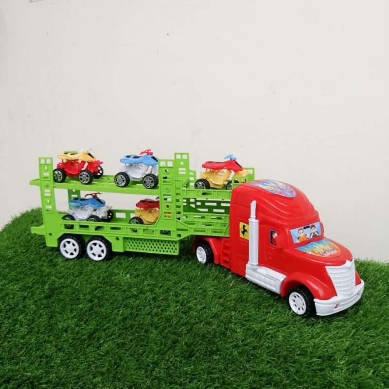 Jual Mainan Mobil Truk Trailer Super Series - Mainan Truk Tingkat ...