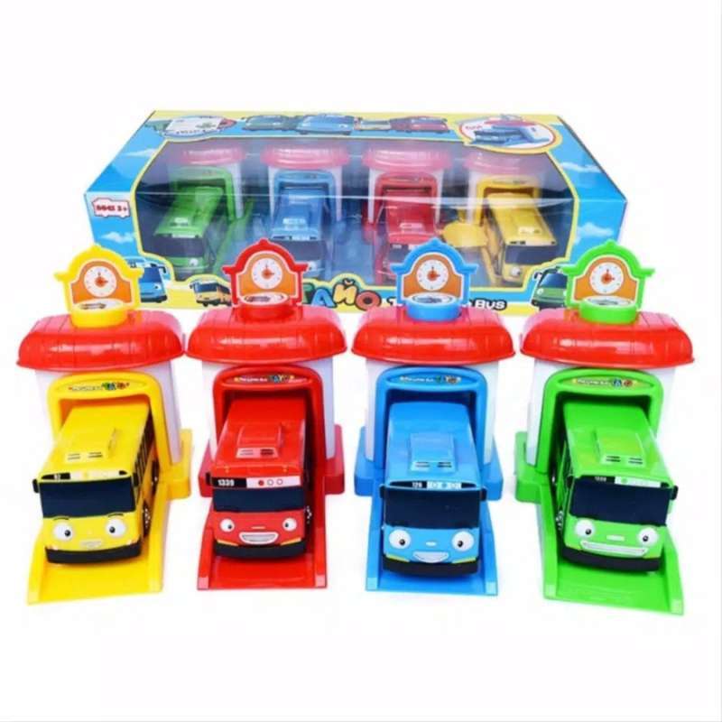 Jual Mainan anak Bus mobil tayo Garasi 4 pcs mainan anak cowok - - di ...