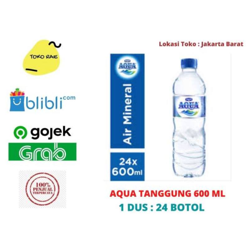 Jual AQUA air mineral ukuran tanggung 600ml, 1 dus isi 24 botol di ...
