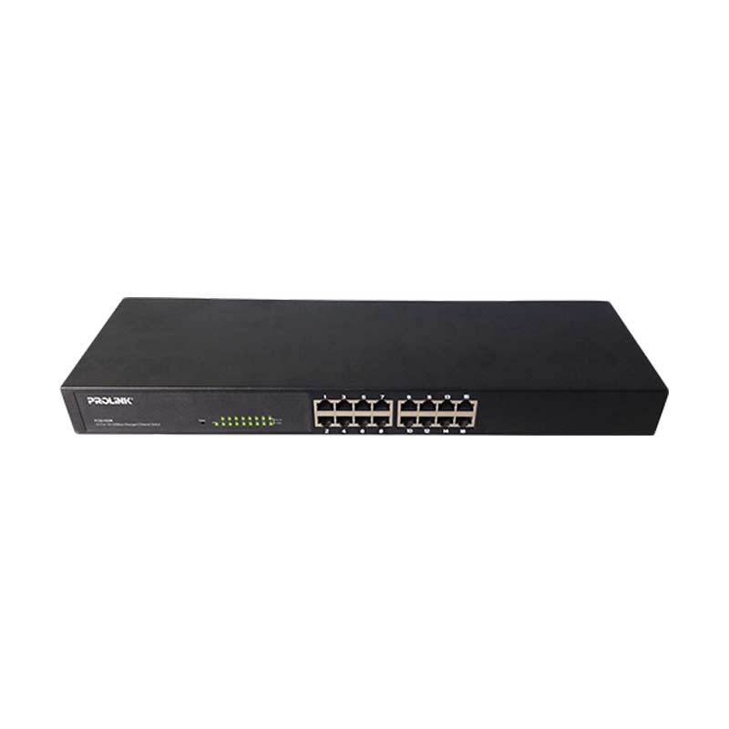 Jual Prolink PCSE1650M 16-Port Managed Ethernet Switch - Hitam [10/100 ...