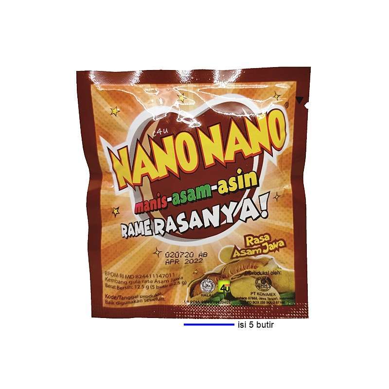 Jual NANO NANO Permen Rasa ASEM JAWA - 1 sachet isi 5 butir di Seller ...