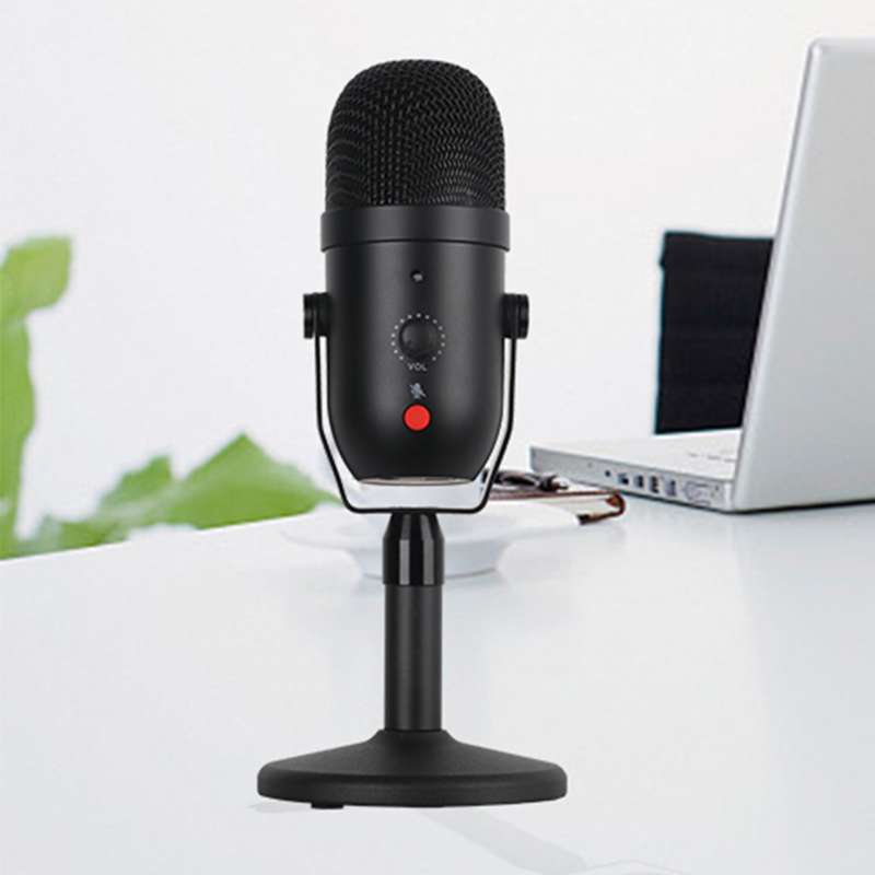 Promo USB Mini Desktop Speech Microphone Mic with Stand for PC Laptop ...