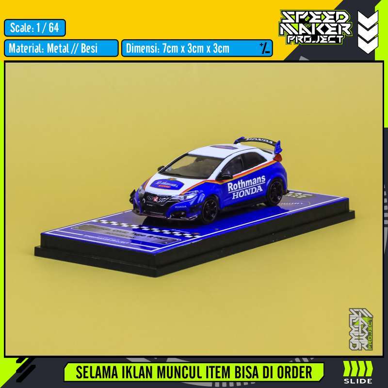Jual Tarmac Works Custom Honda Civic Type-R FK2 Rothmans Diecast ...