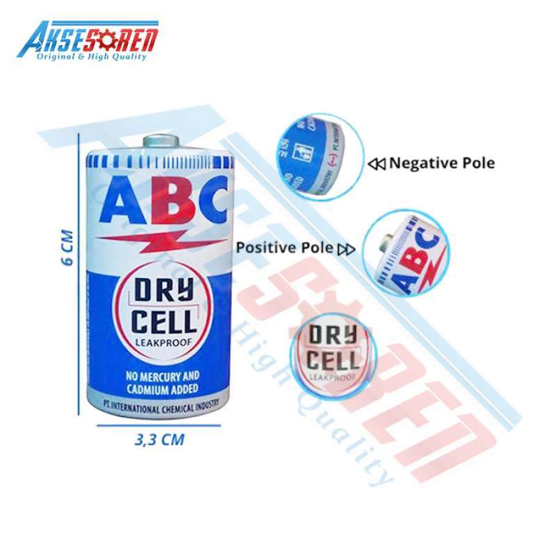 Jual [original] Abc Battery Size D Dry Cell [2 Pcs] / Baterai Abc Besar ...