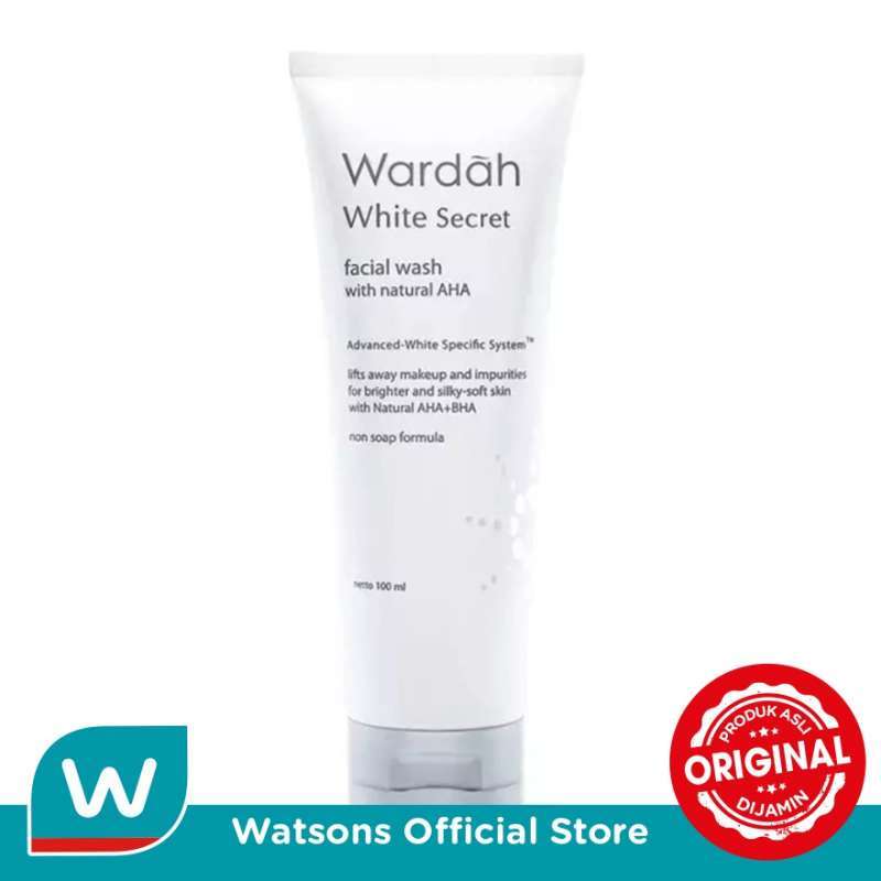 Jual Wardah White Secret With Natural Aha Facial Wash [100 Ml] Di ...