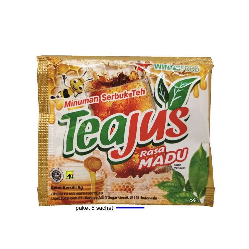 Promo Teajus - Minuman Serbuk Teh Rasa MADU - PAKET 5 SACHET Diskon 17% ...
