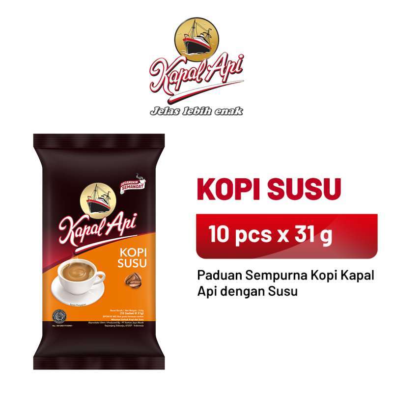 Promo KAPAL API Kopi Susu 1 Pack (10 x 31 gr) Diskon 14% di Seller ...