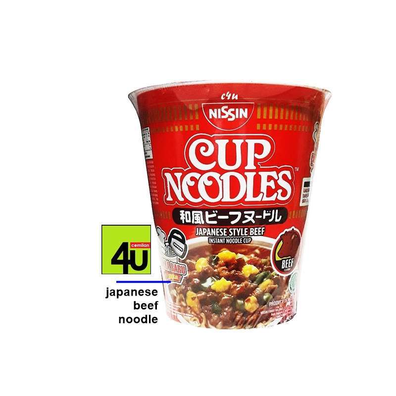Promo Nissin Cup Noodles Japanese Style Beef [66 gr] Diskon 6% di Seller cemilan4u - Babakan ...