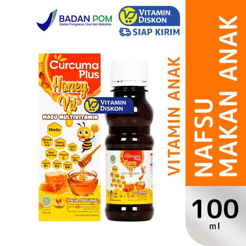 Promo Curcuma Plus Honey Vit Multivitamin Madu Rasa Original 100ml ...