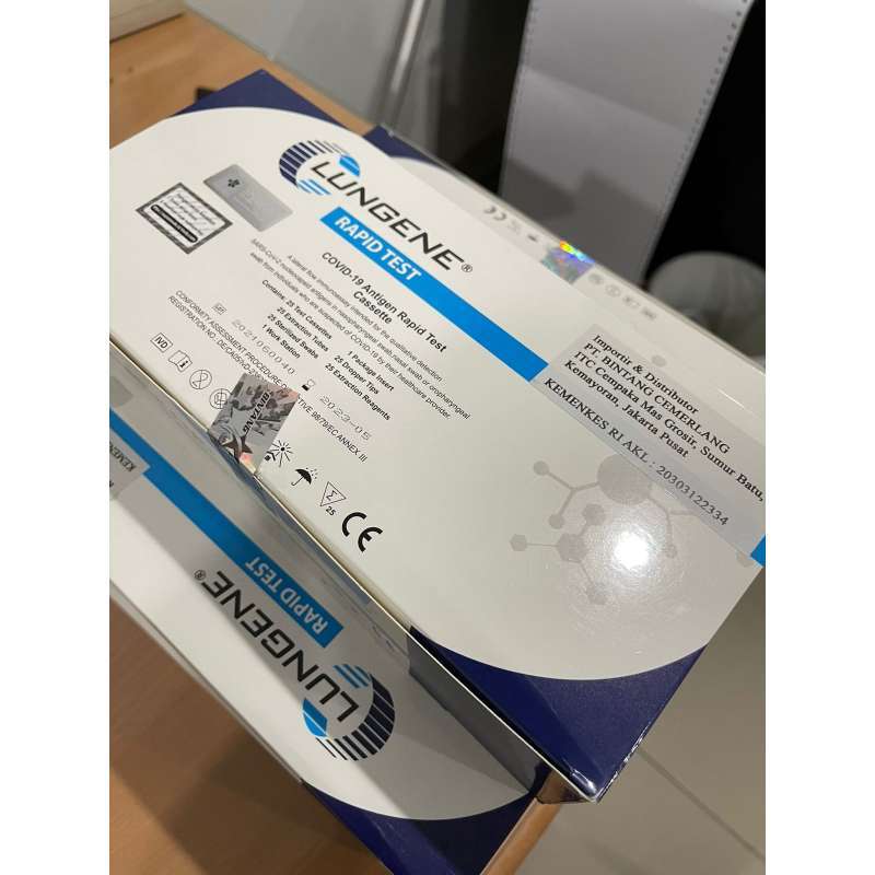 Jual Alat Rapid Test Swab Antigen Lungene Indonesia Ijin Kemenkes RI ...