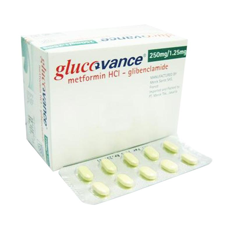 Jual Merck Glucovance Tablet [1.25 Mg-250 Mg/10 Tablet-Strip] di Seller ...