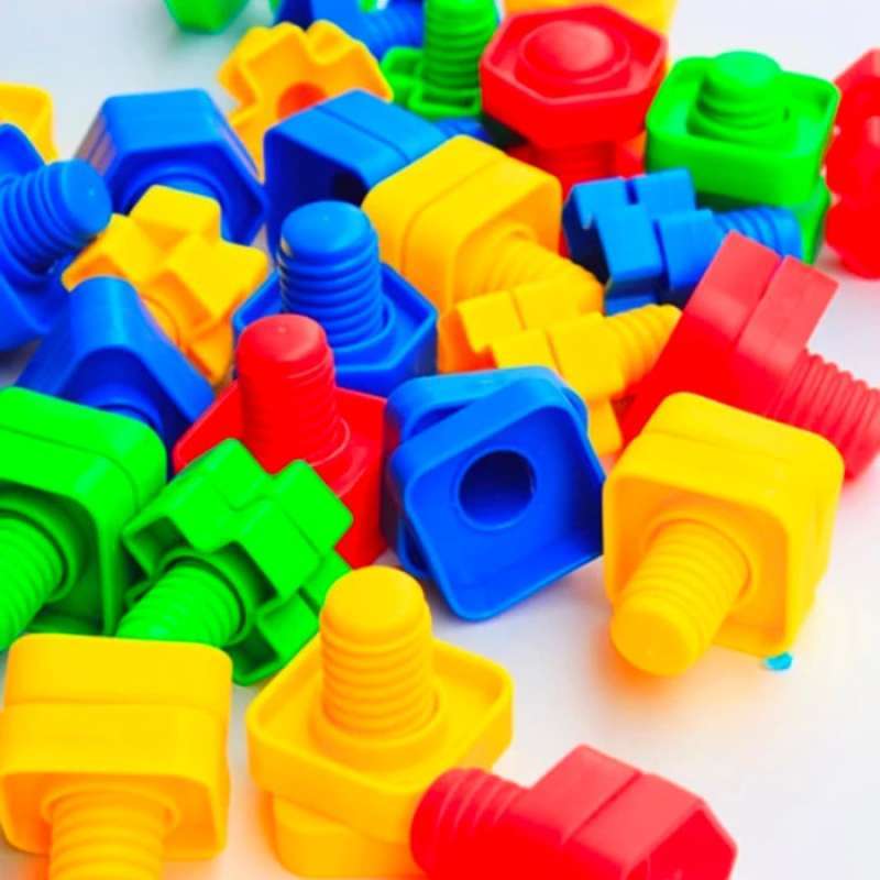 Jual Mainan Edukasi Anak DIY Block Lego Pipa dan Baut/PIPELINE/NUT ...