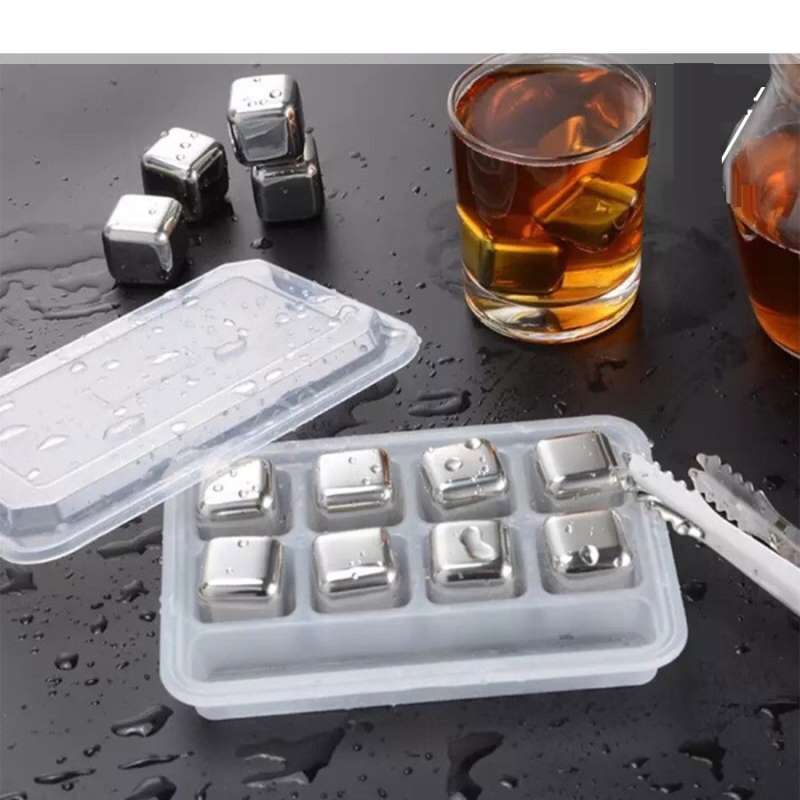 Jual Stainless Steel Ice Cube / Whisky Stones Stainless / Es Batu ...