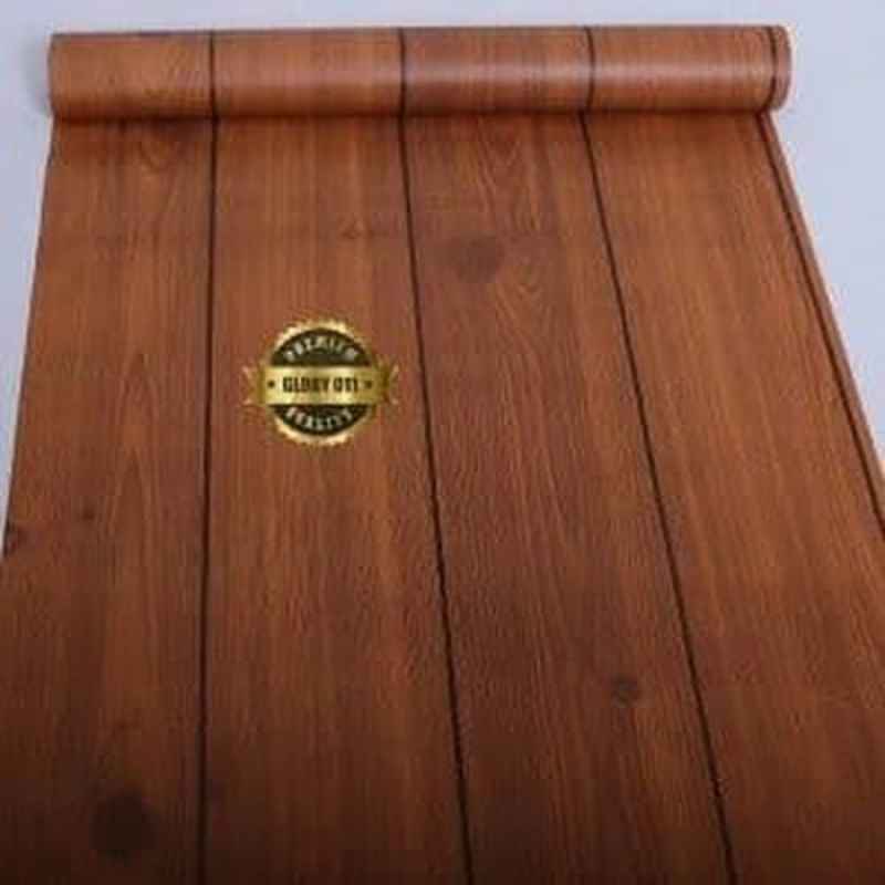 Jual Wallpaper Sticker Dinding Motif Kayu Coklat Ukuran 45cm X 10m Di