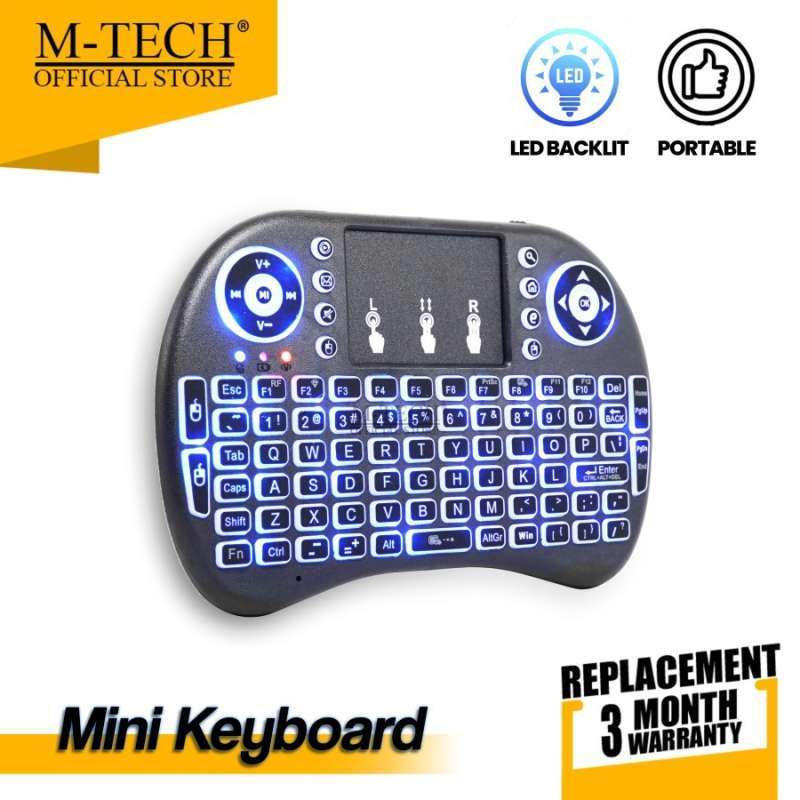 Promo M-Tech Mini Keyboard Wireless i8 Touchpad Air Mouse for pc smart ...