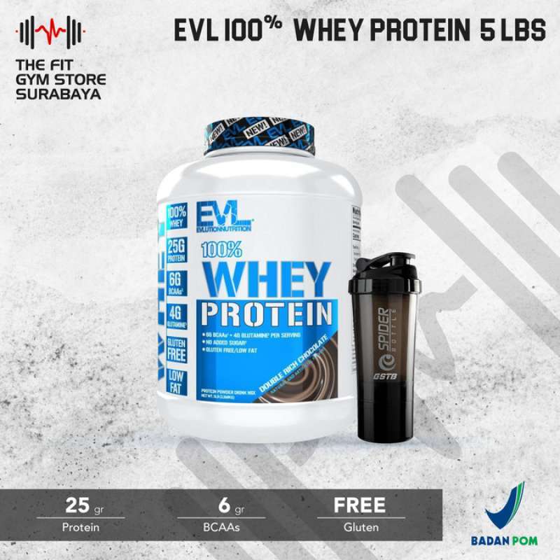 Promo ORIGINAL EVL Evlution Nutrition Whey Protein 5 Lbs BPOM Whey ...