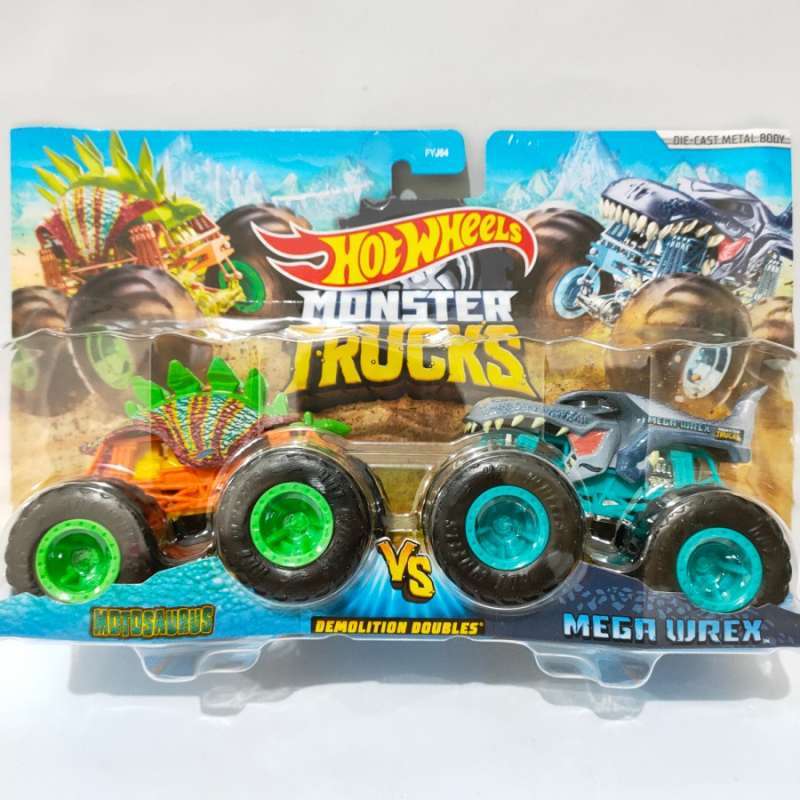 Jual Hot Wheels Hotwheels Monster Trucks Truck Motosaurus vs Mega Wrex di Seller Tokomamauci ...