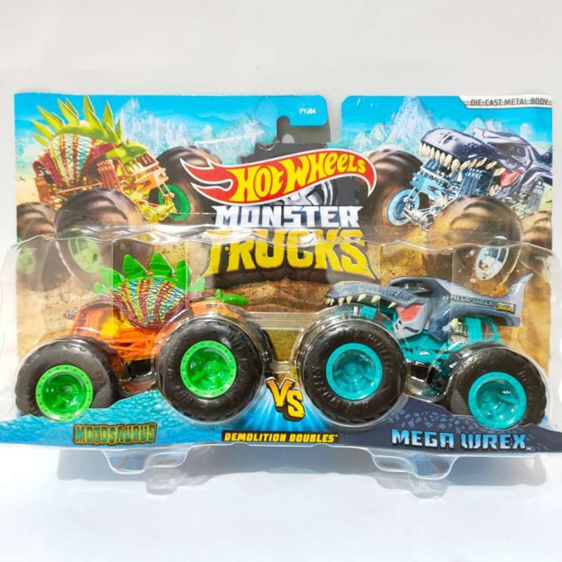 Jual Hot Wheels Hotwheels Monster Trucks Truck Motosaurus vs Mega Wrex di Seller Tokomamauci ...
