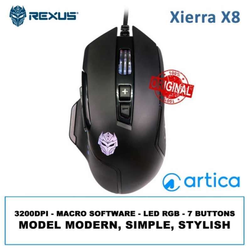 Promo Rexus X8 Rgb Gaming Mouse Diskon 46% Di Seller Alexamiro Store ...