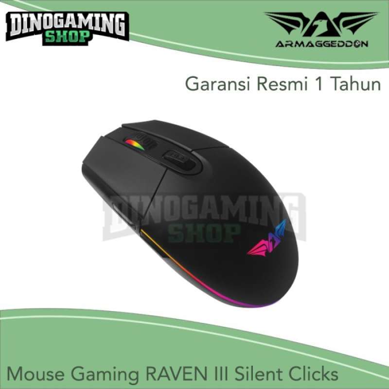 Promo Mouse Gaming Armaggeddon Raven III Stealth 6400 CPI Diskon 48% di ...