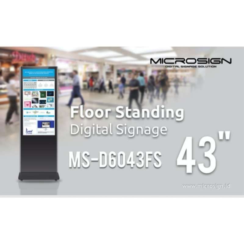 Jual 43 Microsign Floor Standing Cloud Digital Signage Di Seller Deluxe ...