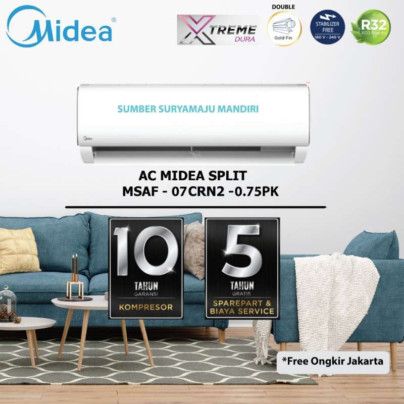 Jual AC MIDEA SPLITE STANDARD MSAF-07CRN2- 0.75 PK ( UNIT ONLY ) di ...