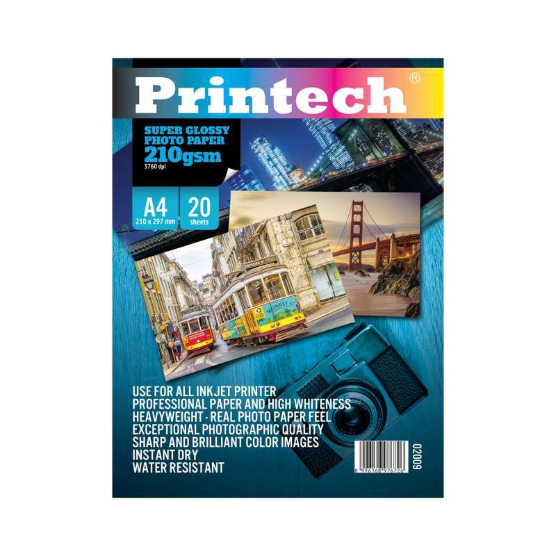 Promo Kertas Foto / Photo Paper Printech Super Glossy A4 210g - 02009-N Diskon 72% di Seller ...