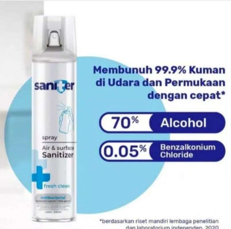 Jual Saniter Spray Air & Surface Sanitizer 400ml di Seller TokoAflah ...
