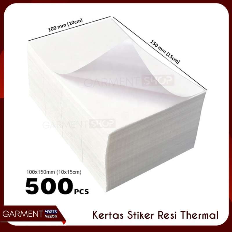 Promo Kertas Stiker Resi Pengiriman Barcode Label Thermal A6 Tanpa ...