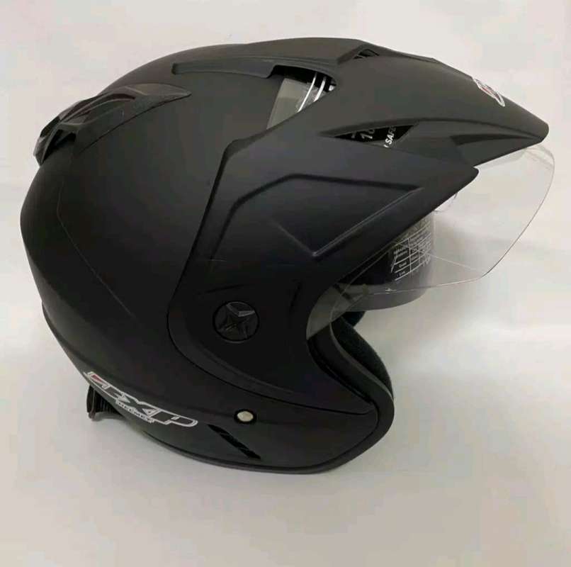 Promo Helm Motor Half Face JP 7 Polos Hitam Doff Sudah SNI Tipe Dewasa ...