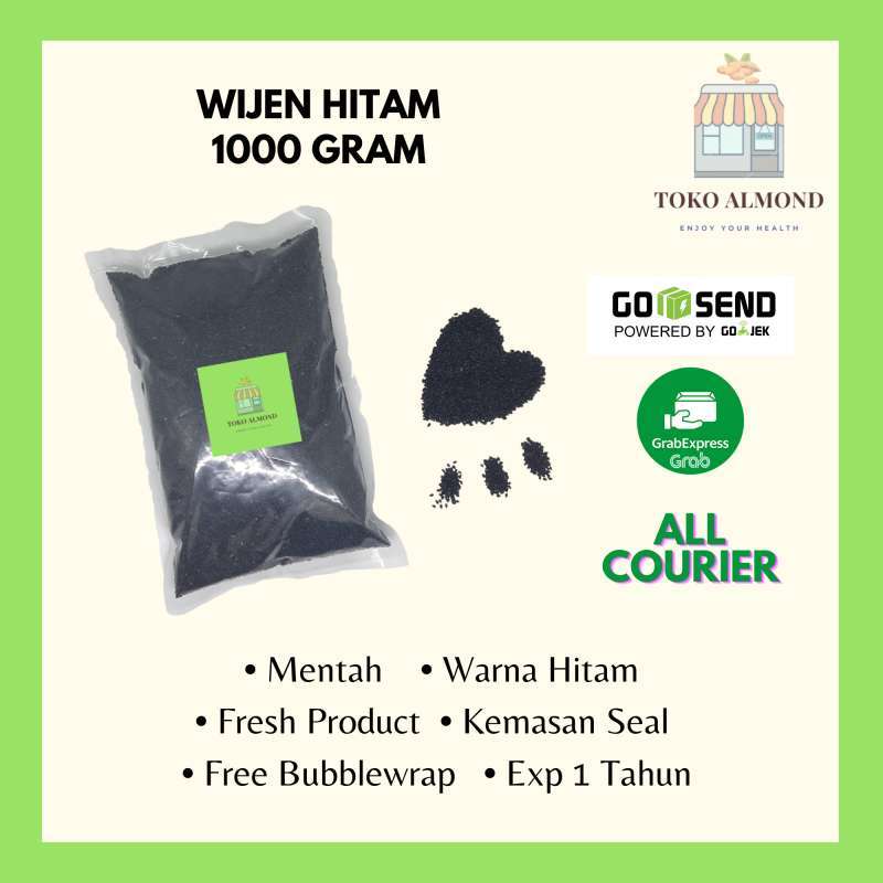 Promo Wijen Hitam Mentah 1kg Diskon 10% di Seller Toko Almond - Kota ...