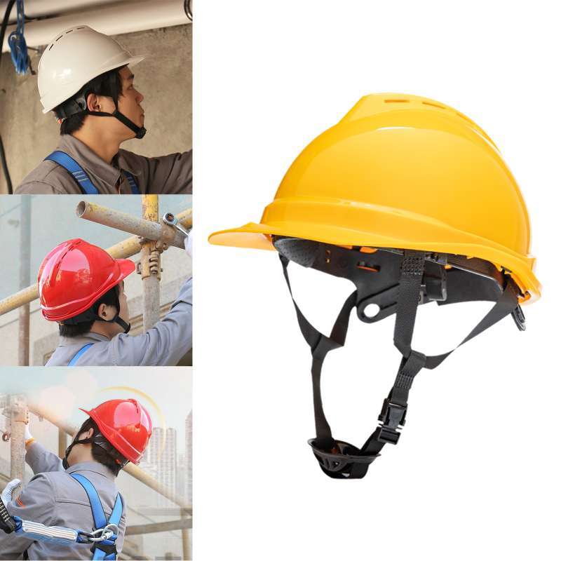 Jual Safety Helmet Hat Construction Builder Adjustable Hard Hat ...