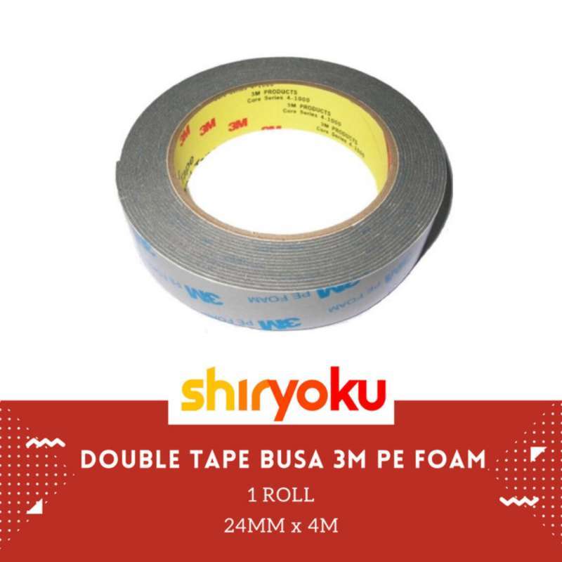 Jual Double Tape busa 3M Pe Foam Tape 24mm x 4M - Busa Abu di Seller ...