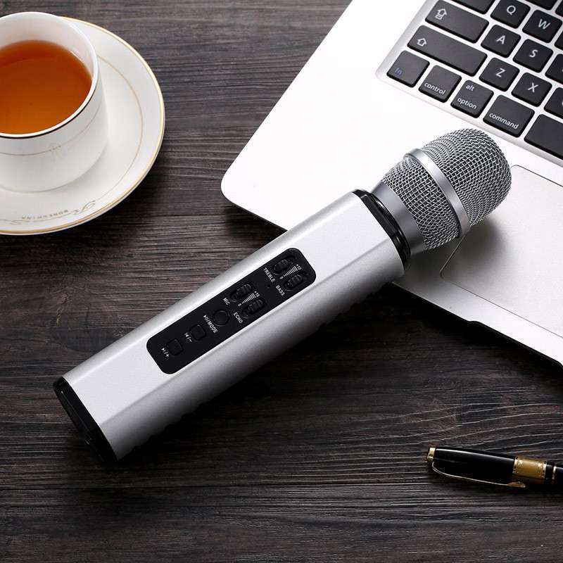 Promo Mic K6 Wireless Bluetooth Karaoke Player Microphone Speaker Ktv ...