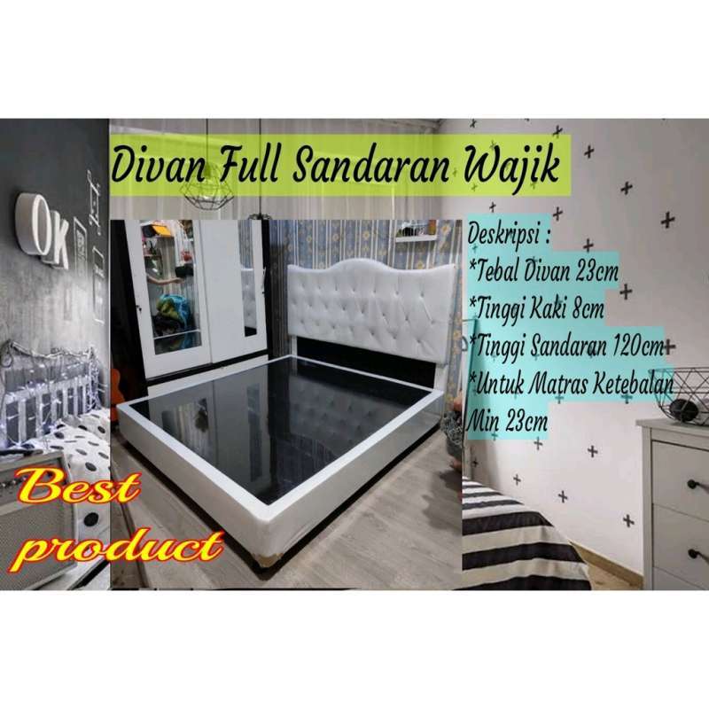 Jual Divan / Difan Ranjang Kasur Sandaran Motif Wajik Kain Oscar Di ...