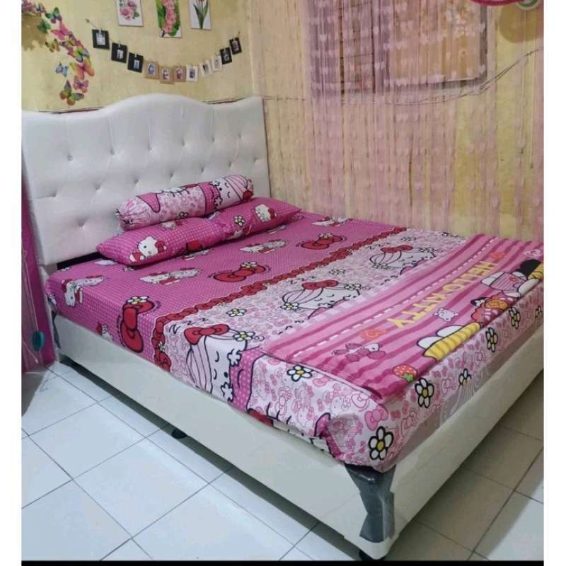 Jual Divan / Difan Ranjang Kasur Sandaran Motif Wajik Kain Oscar Di ...