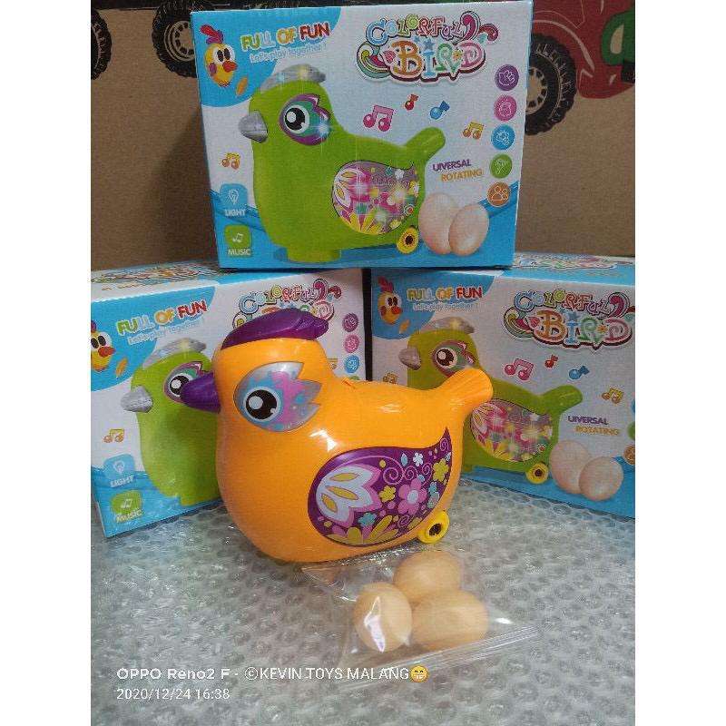 Jual 2284 mainan burung bertelur bump and go pakai baterai ada musik ...