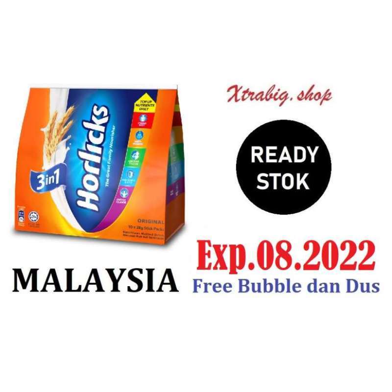 Jual Horlicks 3in1 Original 10x28gr 10 sachet x 28g 3 in 1 horlick ...