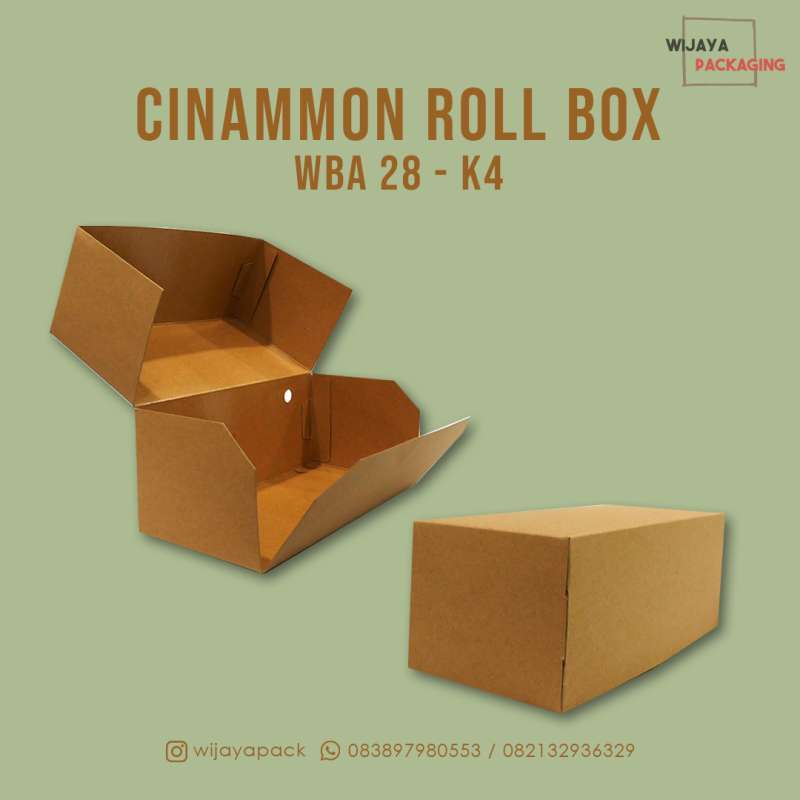 Jual BOX CINAMMON ROLL Uk. 25 x 12 x 10 cm LAMINASI, FREE STIKER di ...