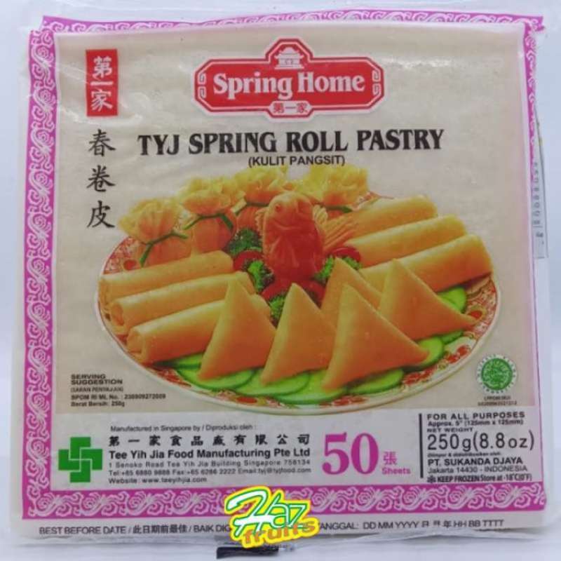 Jual TYJ SPRING ROLL SKN PASTRY [250 G] PAK di Seller Ranch Market The ...