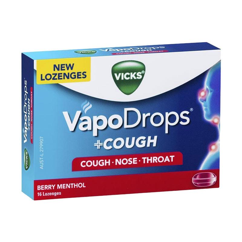 Jual Vicks Vapodrops Cough Nose Throat Obat Batuk - Berry Menthol [16 ...