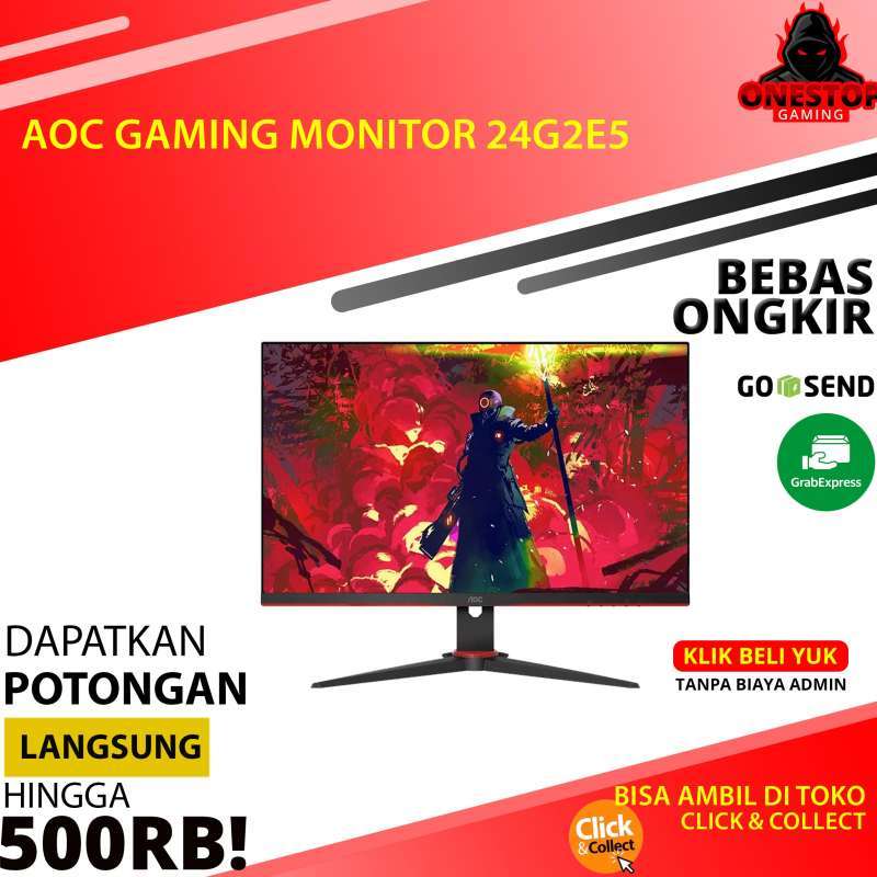 Jual AOC Gaming Monitor 24G2E5 FHD 75Hz 1Ms IPS Gaming Monitor 24 Inch ...