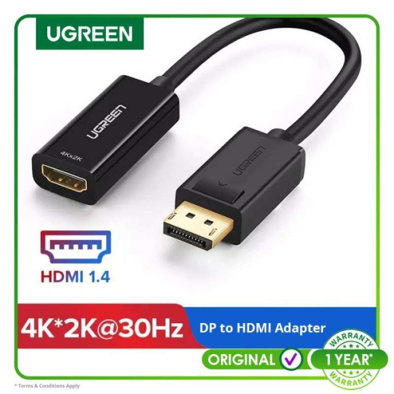 Jual Ugreen DisplayPort to HDMI Converter Black-40363 di Seller UGREEN ...