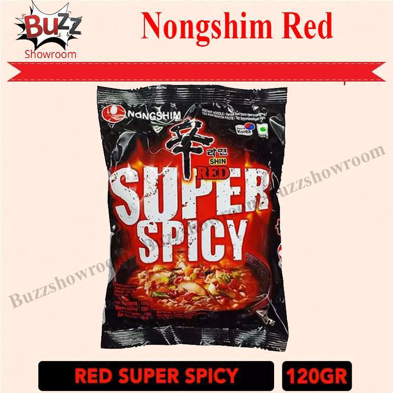 Jual Nongshim Shin Red Super Spicy Shin Ramyun 120gr Mie Korean Ramen ...