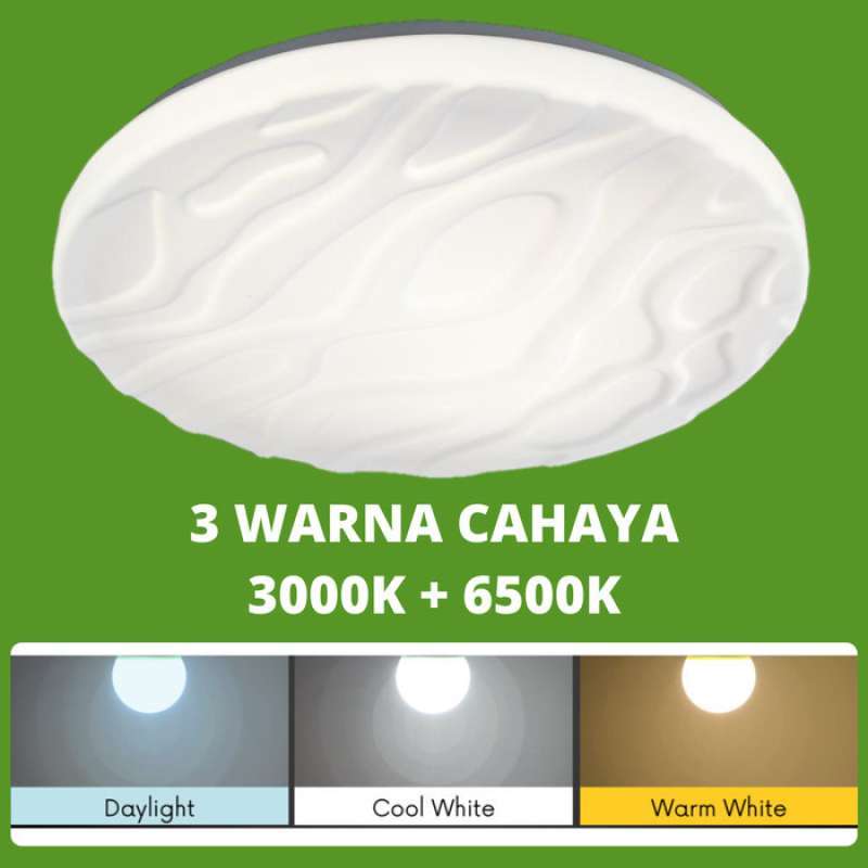 Jual LED Lampu Ceiling / Plafon 24 Watt 3000K 6500K / 3 Warna Cahaya ...