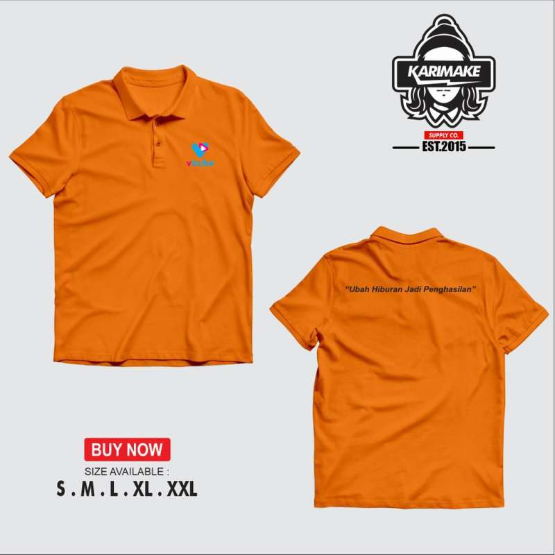 Jual Polo Shirt Kaos Polo VTUBE V TUBE UBAH HIBURAN JADI PENGHASILAN ...