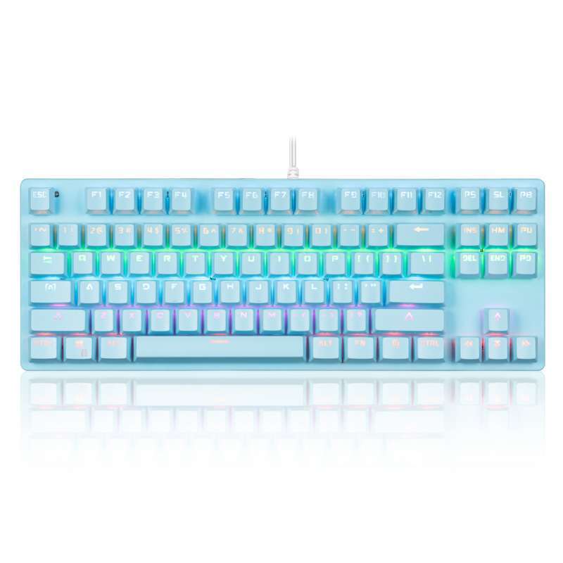 Jual Dua warna 87-tombol keyboard mekanik sumbu hijau komputer tablet ...